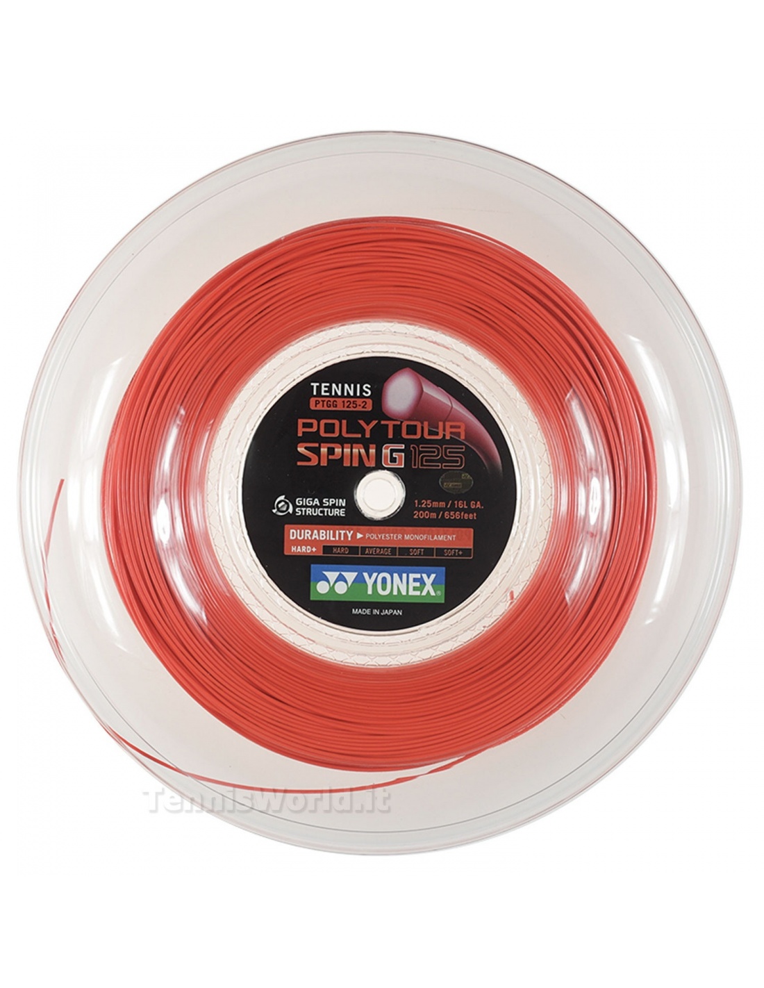 Yonex Poly Tour Spin G 1,25 Orange (200mt)